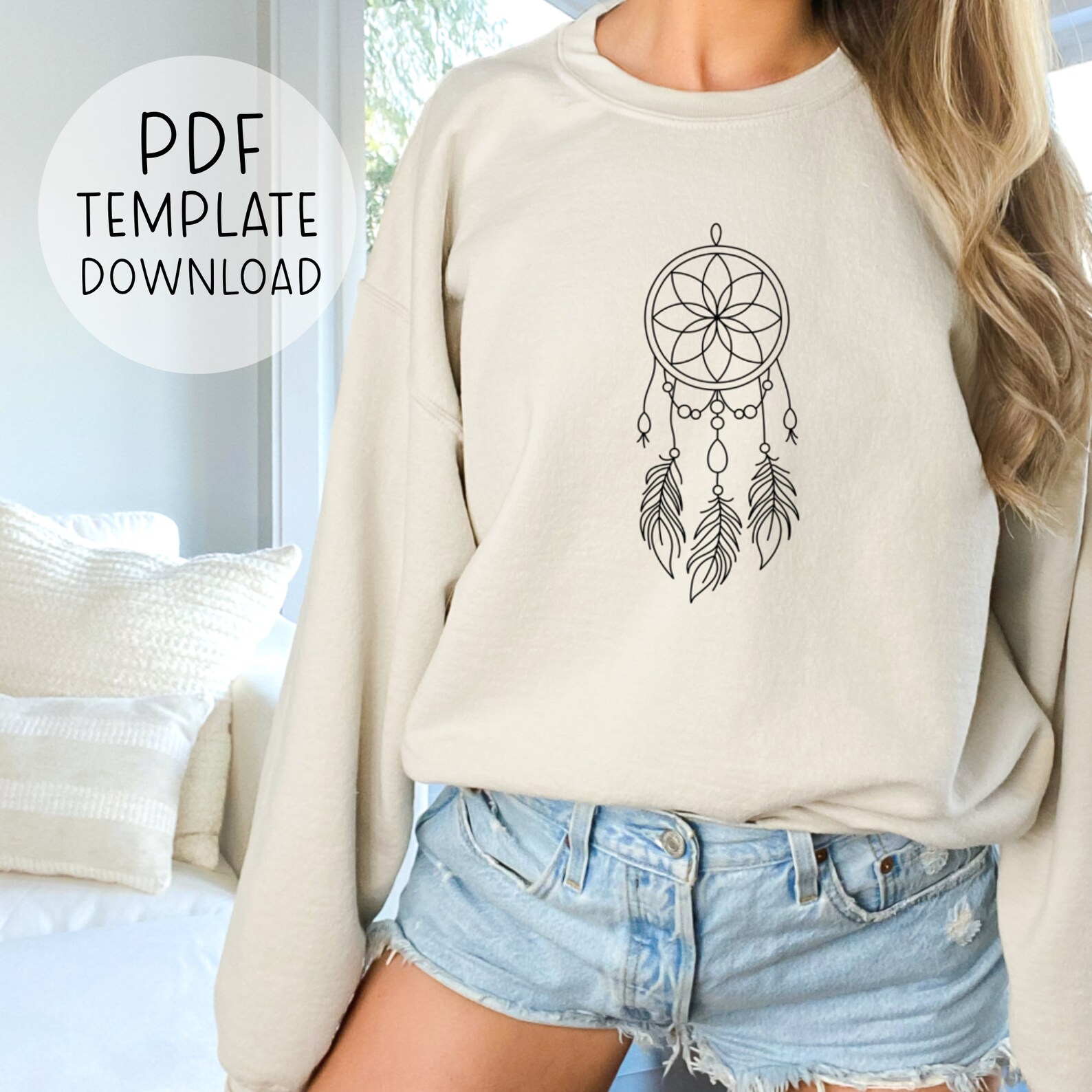 Dreamcatcher Embroidery Pattern, Boho Embroidery, Dream Catcher ...