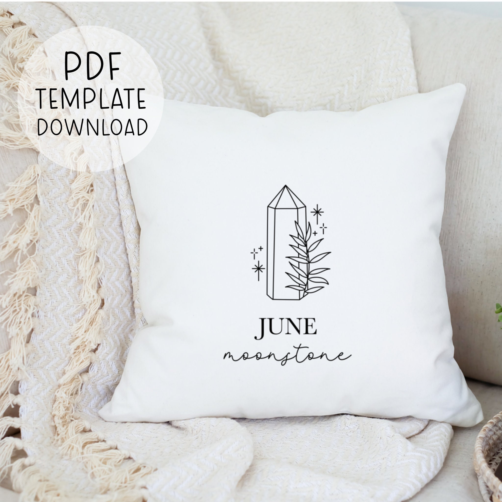 June Birth Stone Embroidery Pattern June Embroidery - Etsy