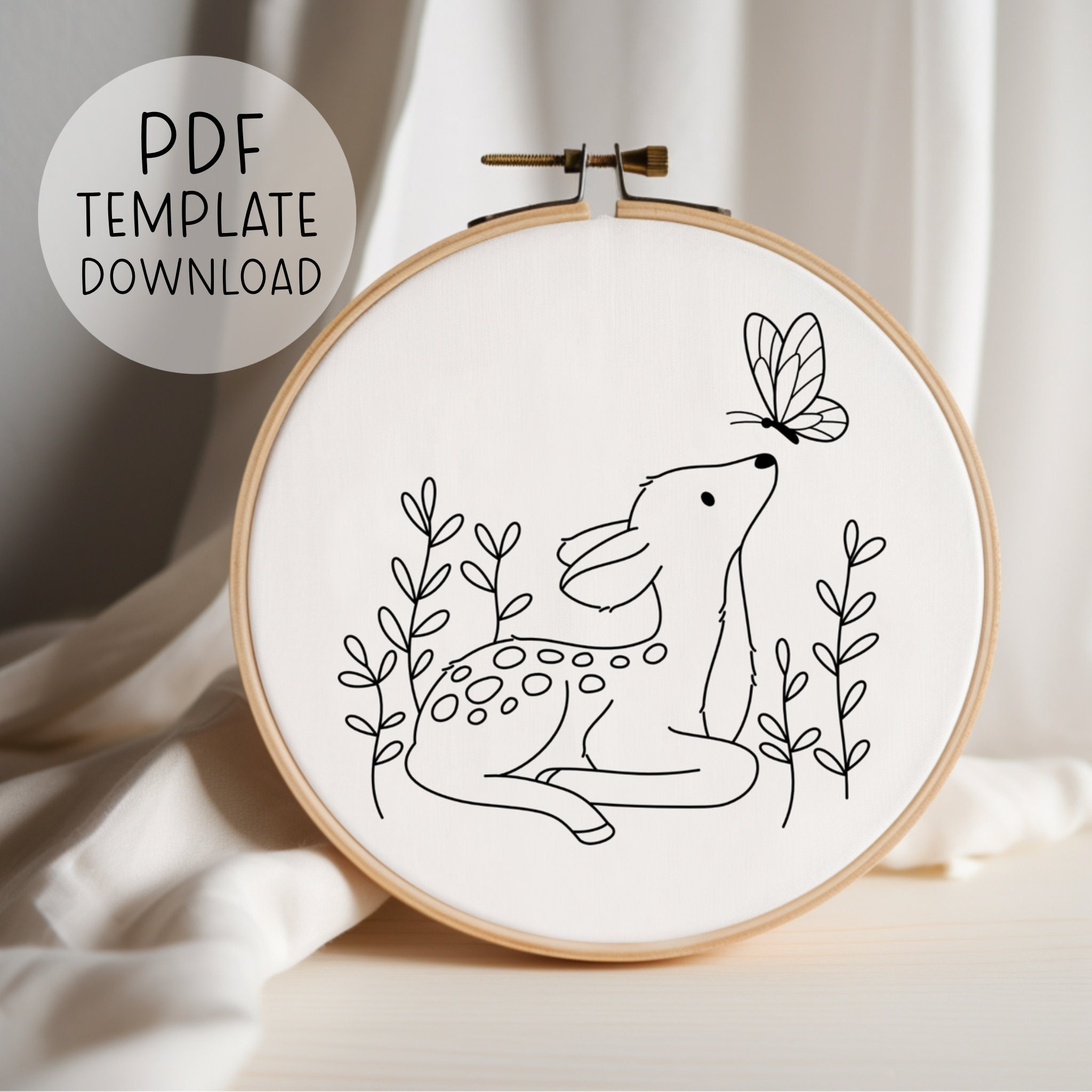 Woodland Animals Downloadable Embroidery Patterns Embroidery Designs