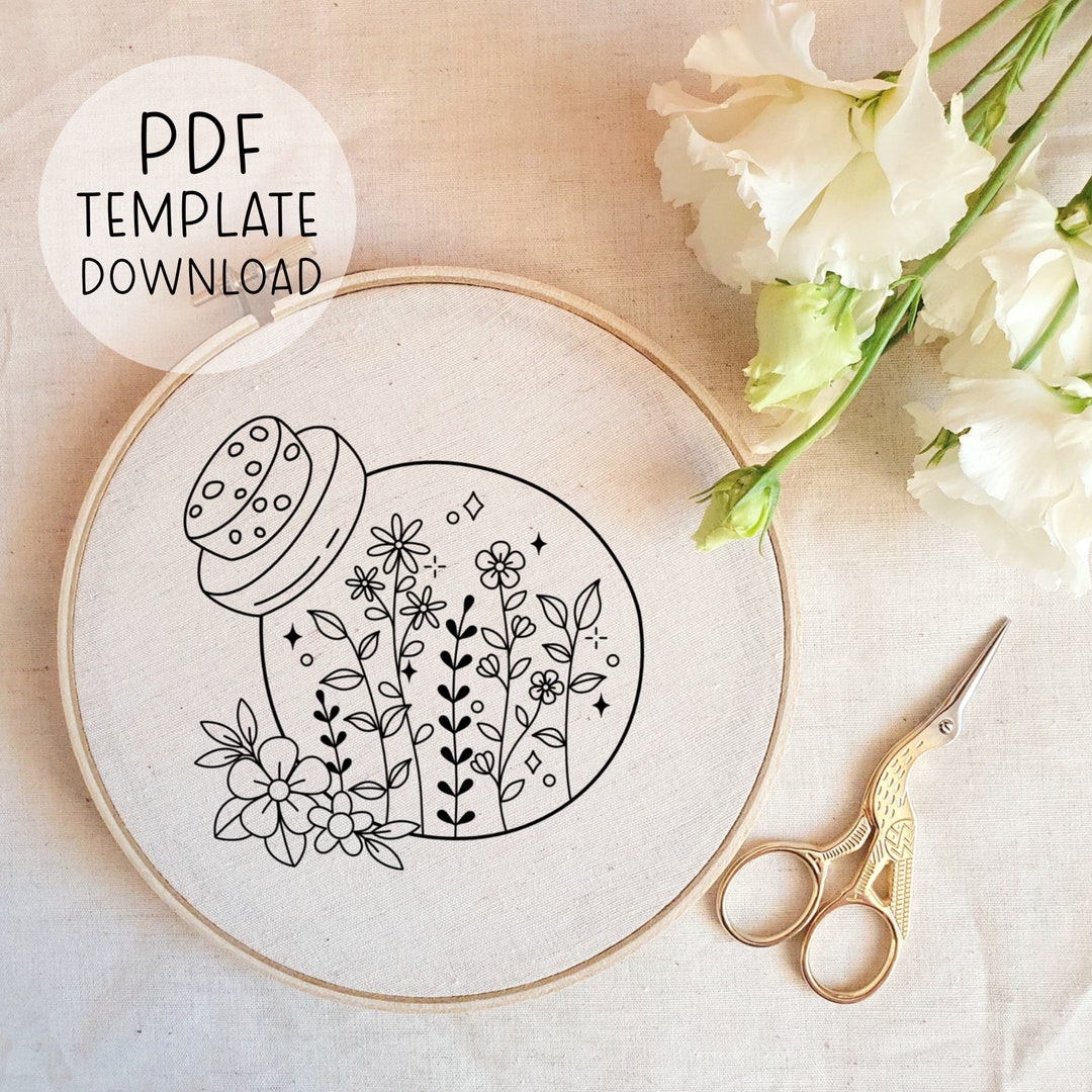 Magic Potion Embroidery Pattern PDF, Witch Apothecary, Whimsical ...