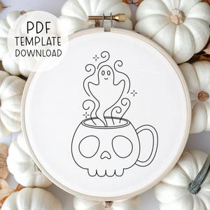 Ghost Embroidery Pattern BUNDLE, Cute Ghosts Hand Embroidery Patterns ...