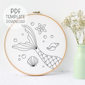 Ocean Embroidery Patterns BUNDLE, Sea Embroidery Patterns Jellyfish ...