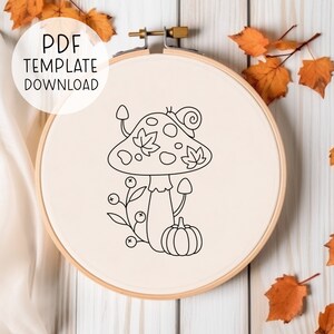 Mushroom Seasons Embroidery Pattern BUNDLE, Mushroom Embroidery Designs ...