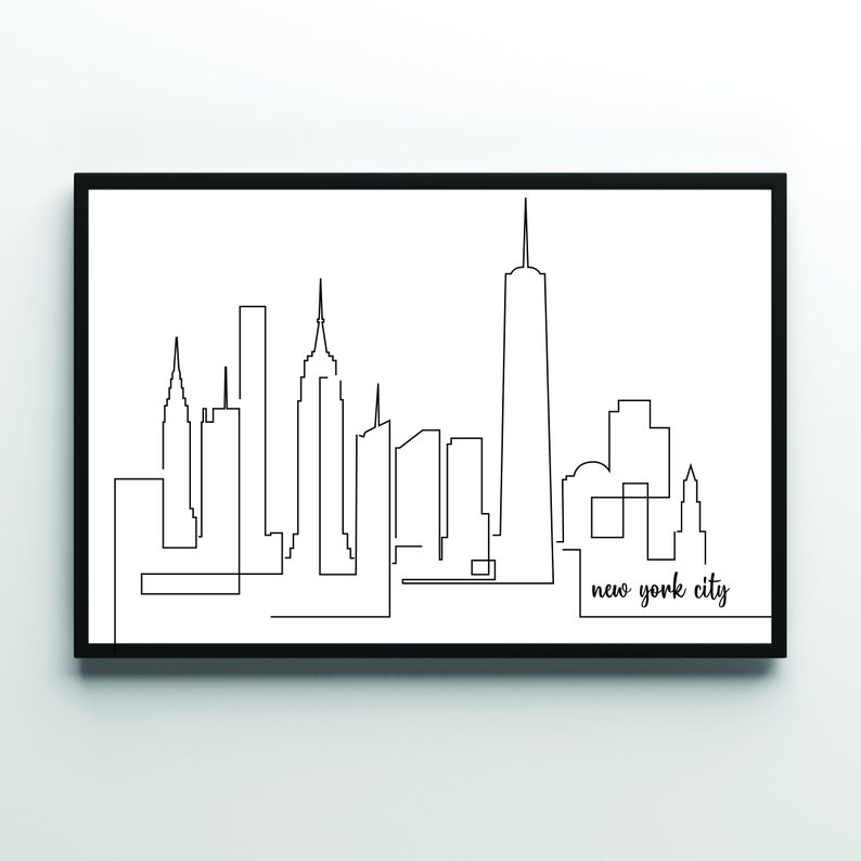 NYC Geometric Skyline | Digital Download - Etsy