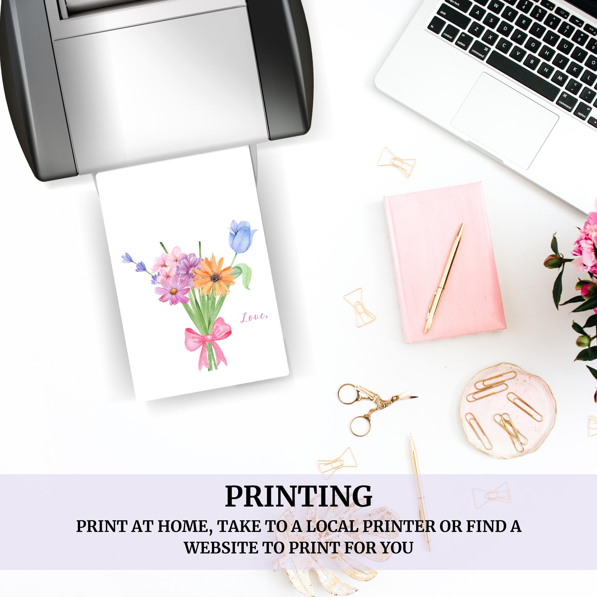 Handprint Flower Bouquet | Mother’s Day Keepsake | Printable Gift ...