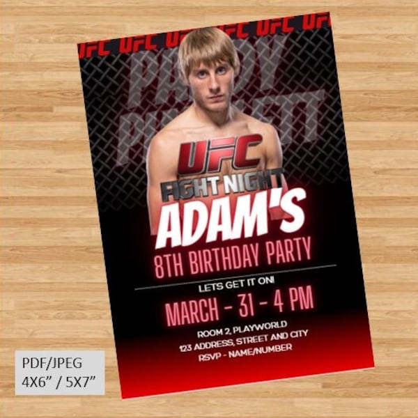 Ufc Invitation - Etsy