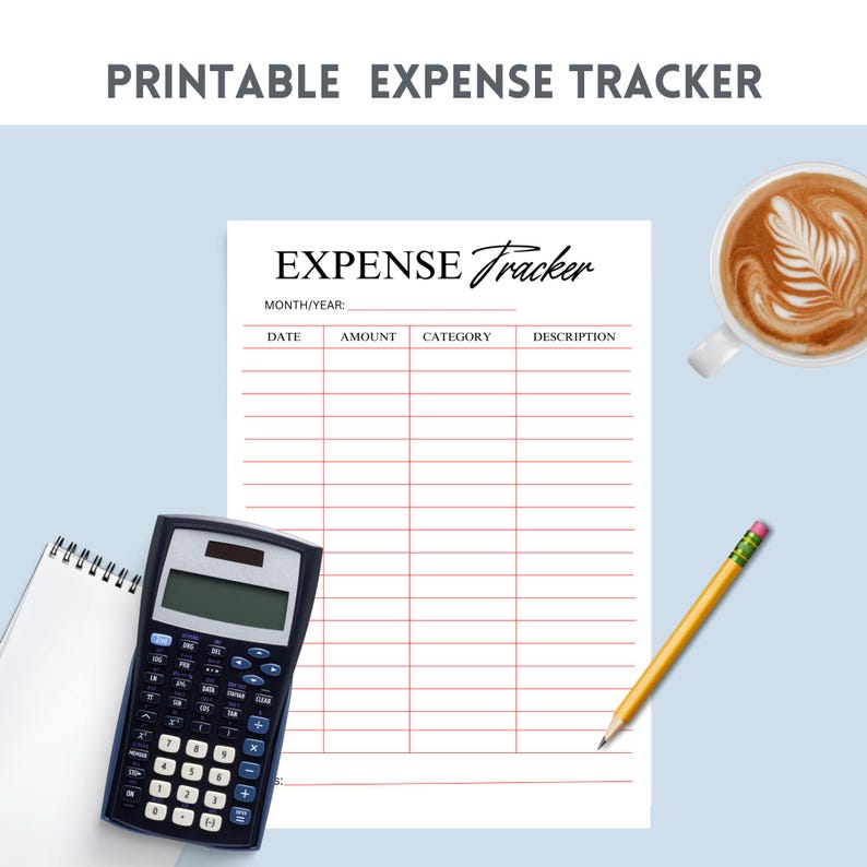 Expense Tracker, Printable Budget Planner, Monthly Spending Log ...