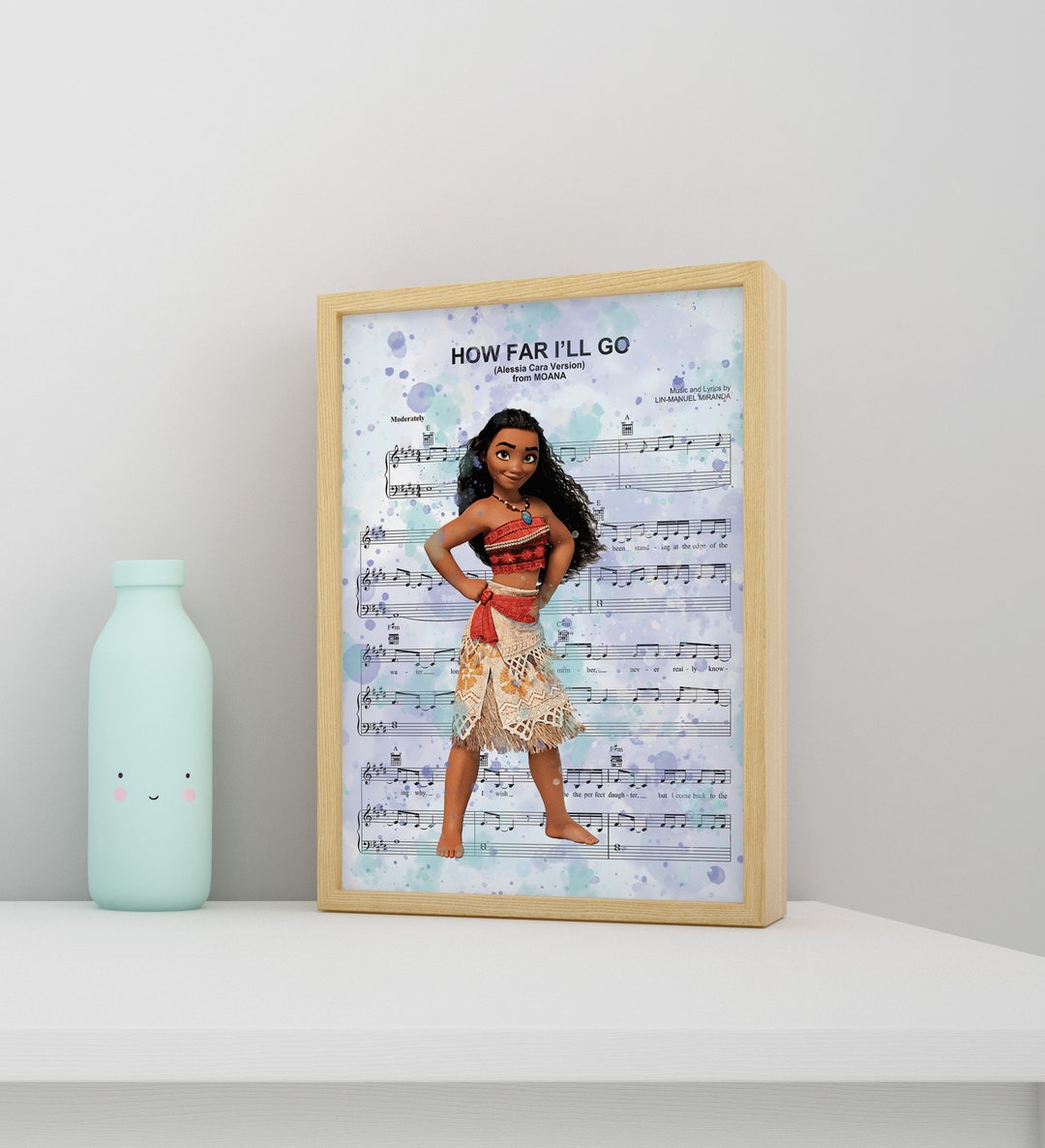 Moana How Far I'll Go Sheet Music Art Print Disney Art - Etsy
