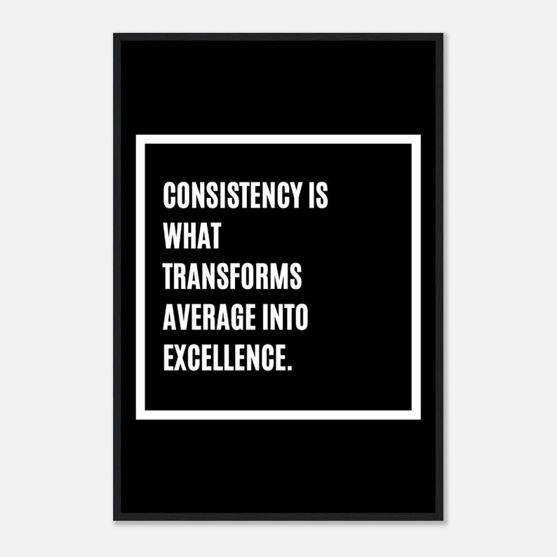 Motivational Quote Print, Consistency Transform Into Excellence ...