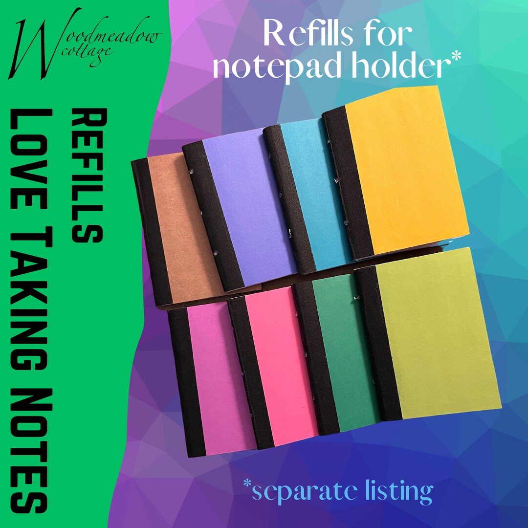 REFILLS for Notepad Holder, Mini Composition Book, Pre-made Holes to ...