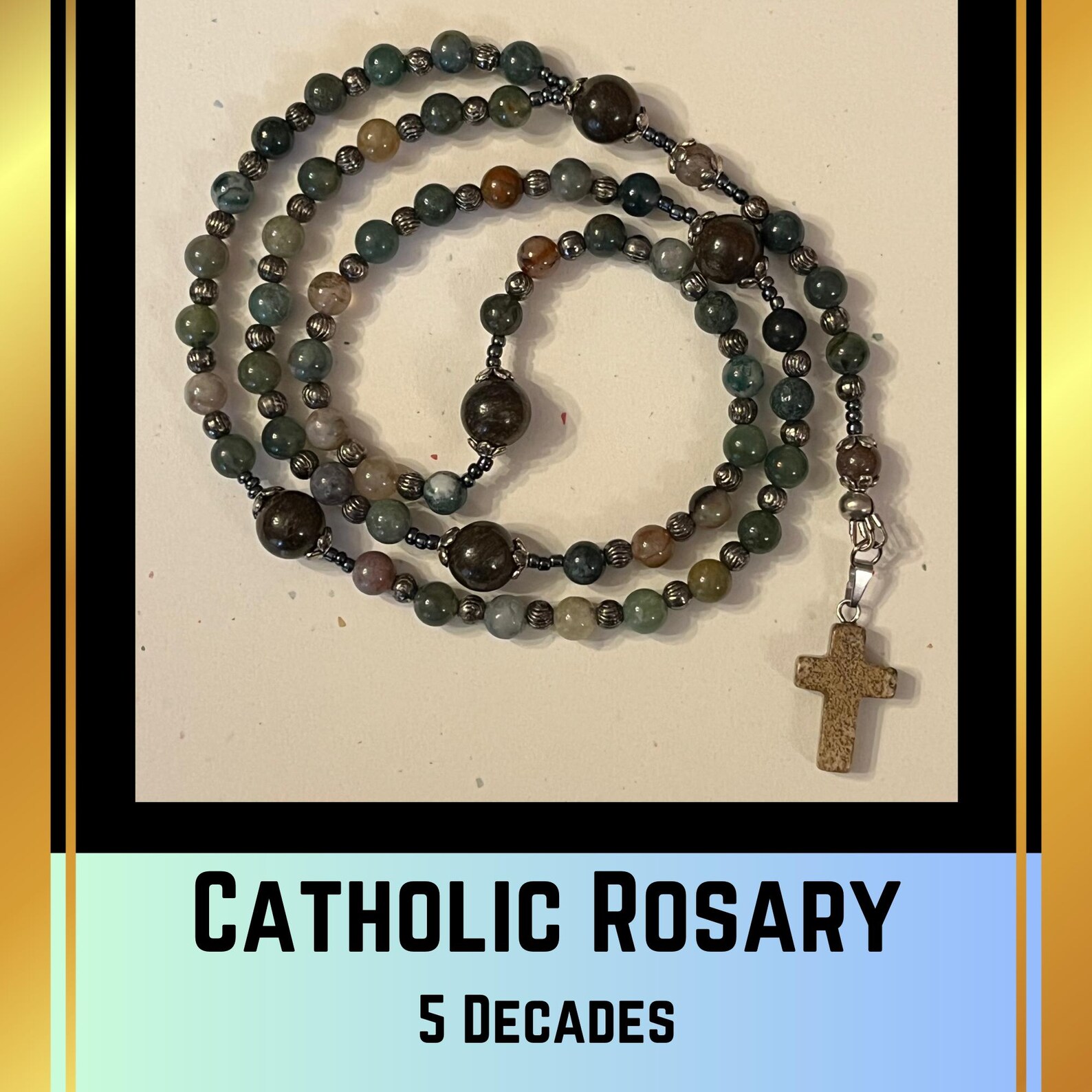 Prayer Beads, Catholic Rosary, Handmade, Prayer Aid, Gemstones - Etsy