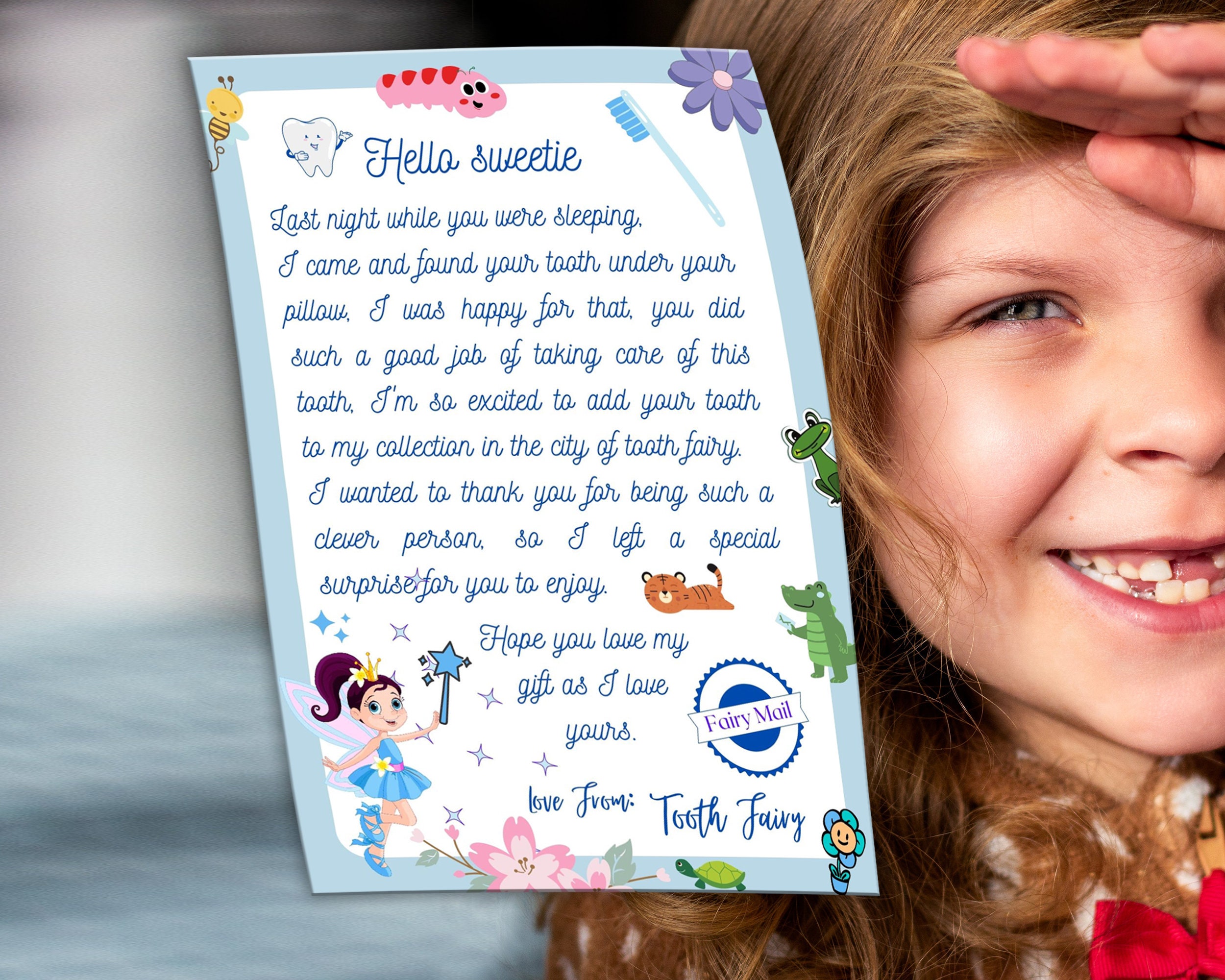 Tooth Fairy Fabulous Message for Kids, the Best Surprise for Girl or ...