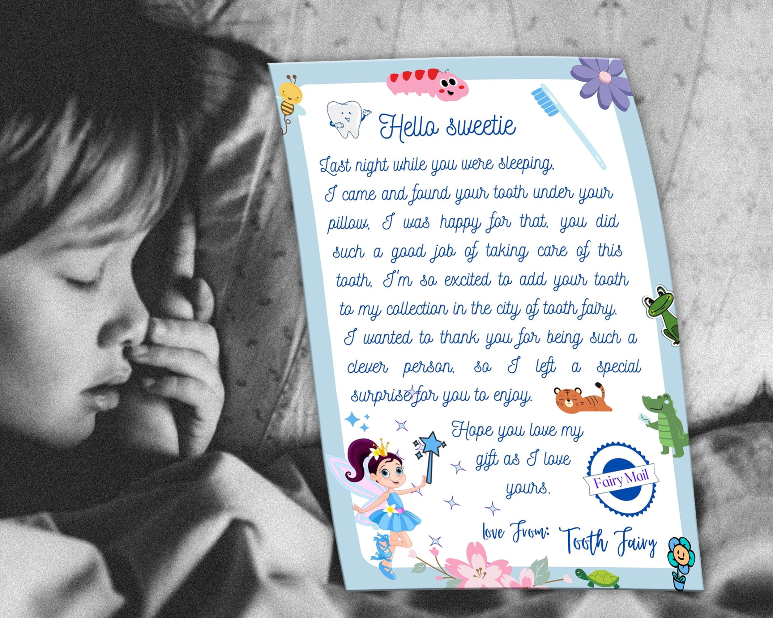 Tooth Fairy Fabulous Message for Kids, the Best Surprise for Girl or ...