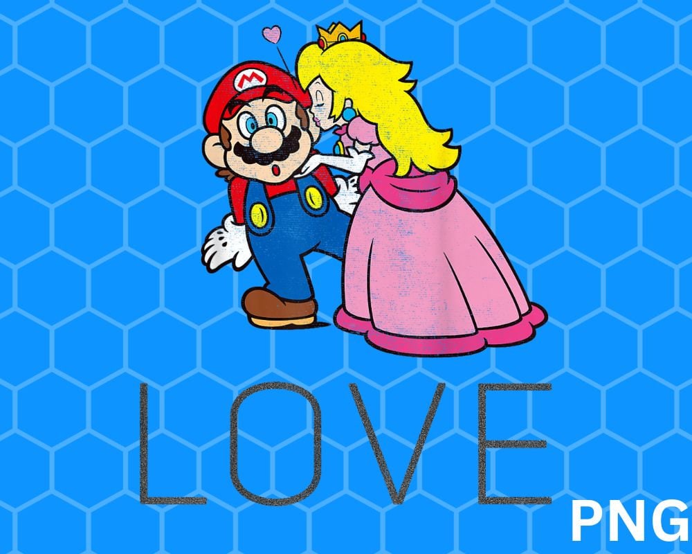 Peach And Mario Kissing