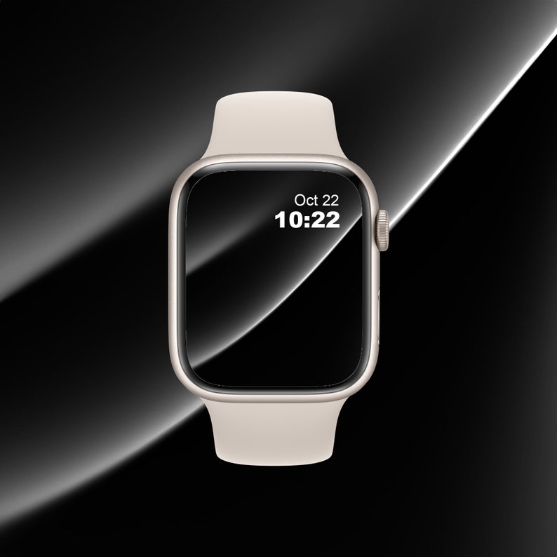 Black Aesthetic Apple Watch Face Minimalistic Background Digital ...