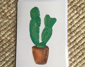 Happy Holidays Cactus Greeting Card - Etsy