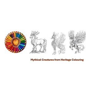 100 Animals & Mythical Creatures Coloring Pages | 250 JPG and PNG Files ...