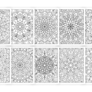 Set of 60 Mandala Coloring Pages - Digital Download for Adults & Kids ...