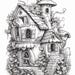 100 Strawberry House Coloring Pages PDF + 150 Extra PNG Files | Cute ...