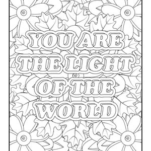 200+ Inspirational Coloring Pages - Stress Relief Pictures With Quotes ...