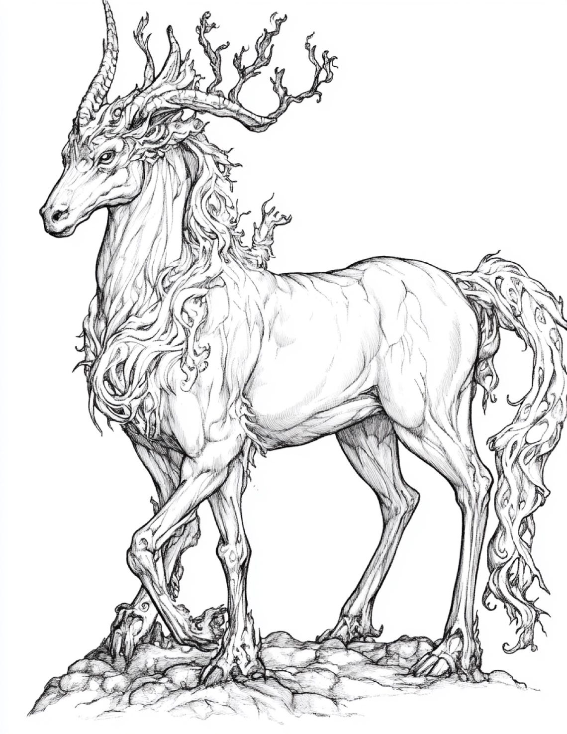 100 Animals & Mythical Creatures Coloring Pages | 250 JPG and PNG Files ...