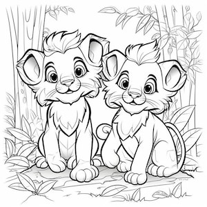 Five Printable Lion Coloring Pages PDF Download for Kids & Adults - Etsy