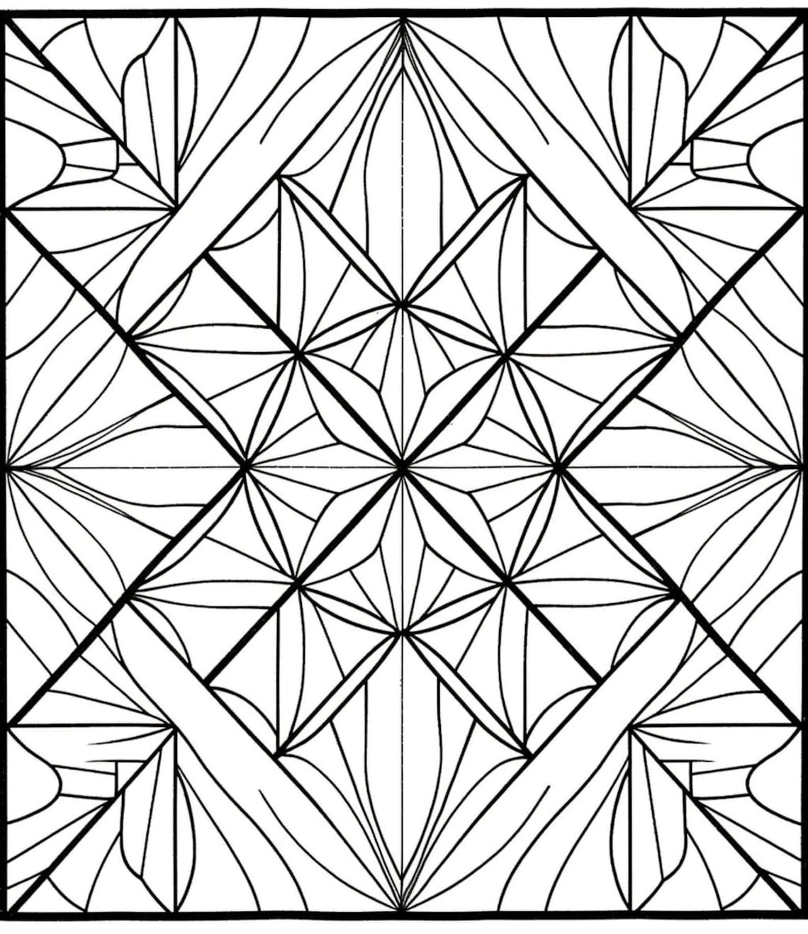 150 Intricate Geometric Coloring Pages for Adults - PDF Download - Etsy