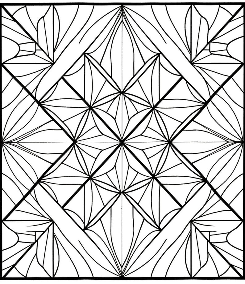 150 Intricate Geometric Coloring Pages for Adults - PDF Download - Etsy