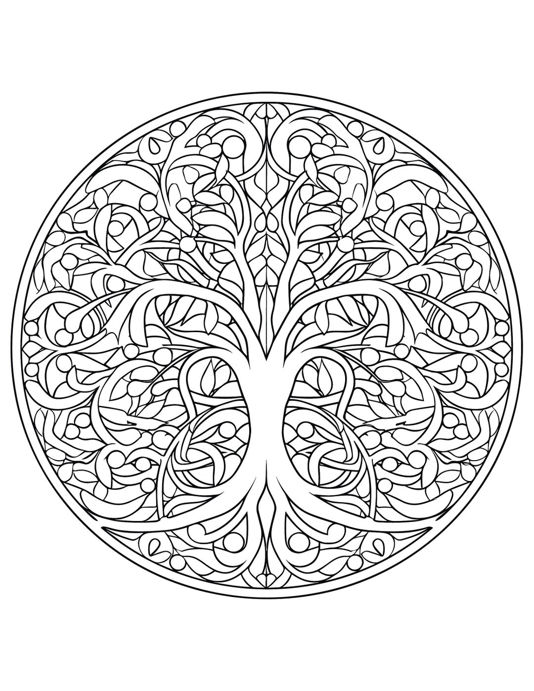Mandala Trees Coloring Book: 120 Designs for Relaxation (PDF Download ...