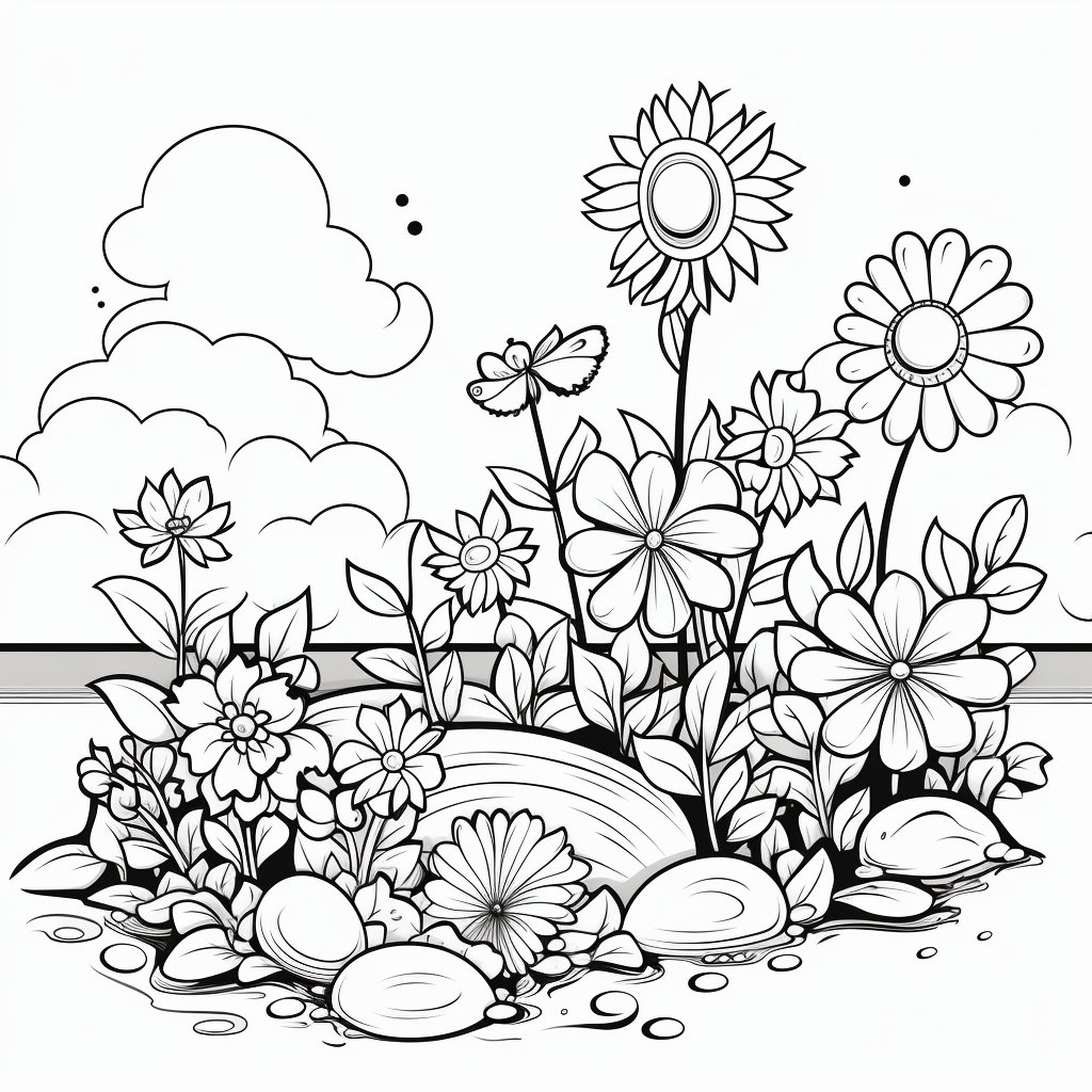 Blooming Delight: 700 Flower Coloring Pages. 100 in PDF + Extra 600 ...