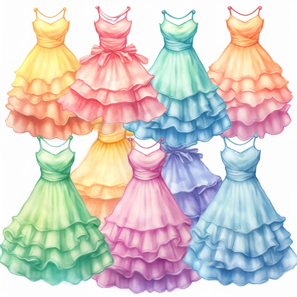 Set of 143 Coloring Dresses - DIY Fashion Fun for All Ages to Color - Etsy