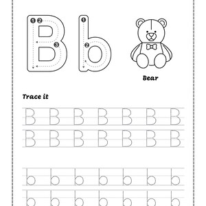 Alphabet & Numbers Tracing Workbook: Early Learning Activity Book - Etsy