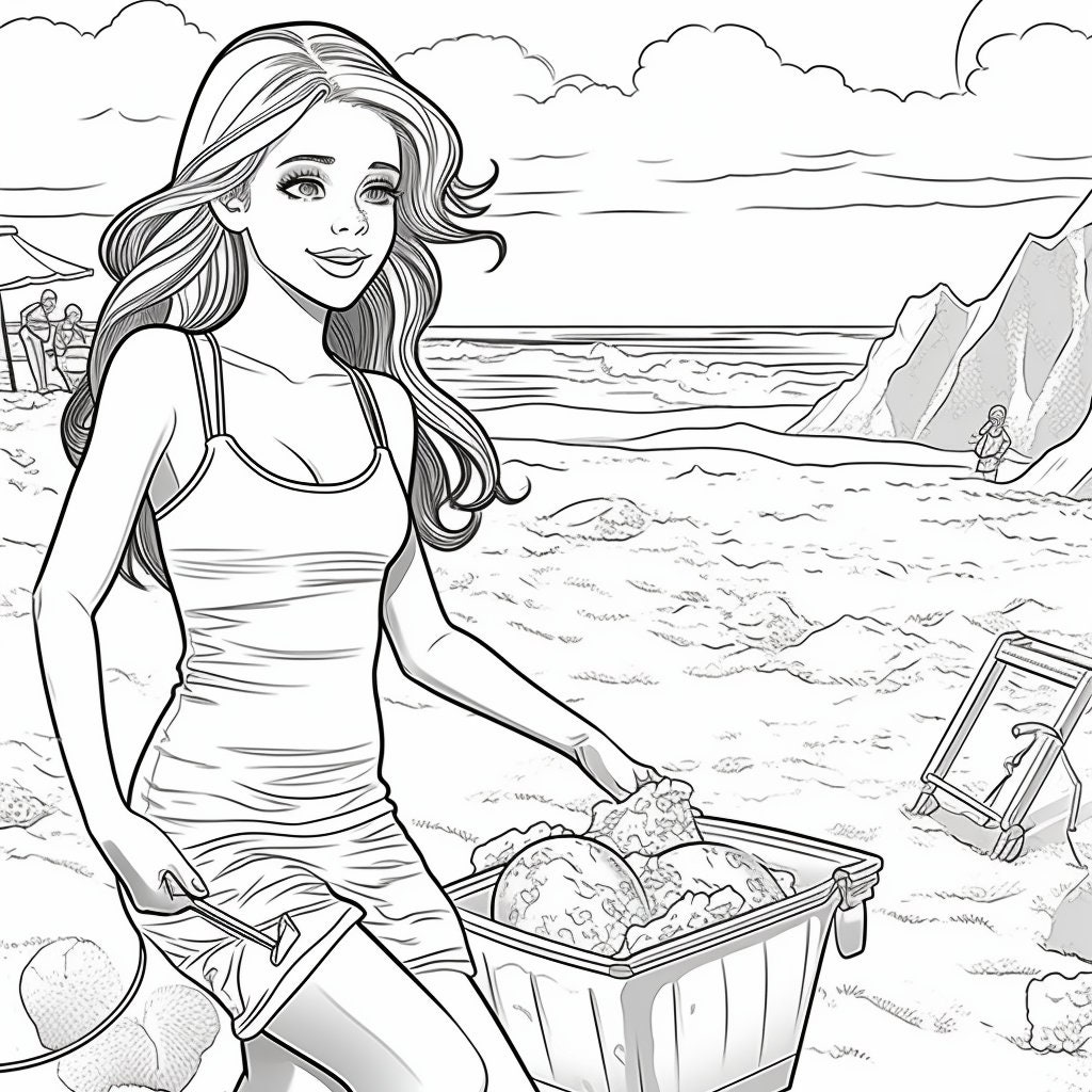 Beach Bliss: 10 Printable Coloring Pages for Relaxing Coastal Scenes - Etsy