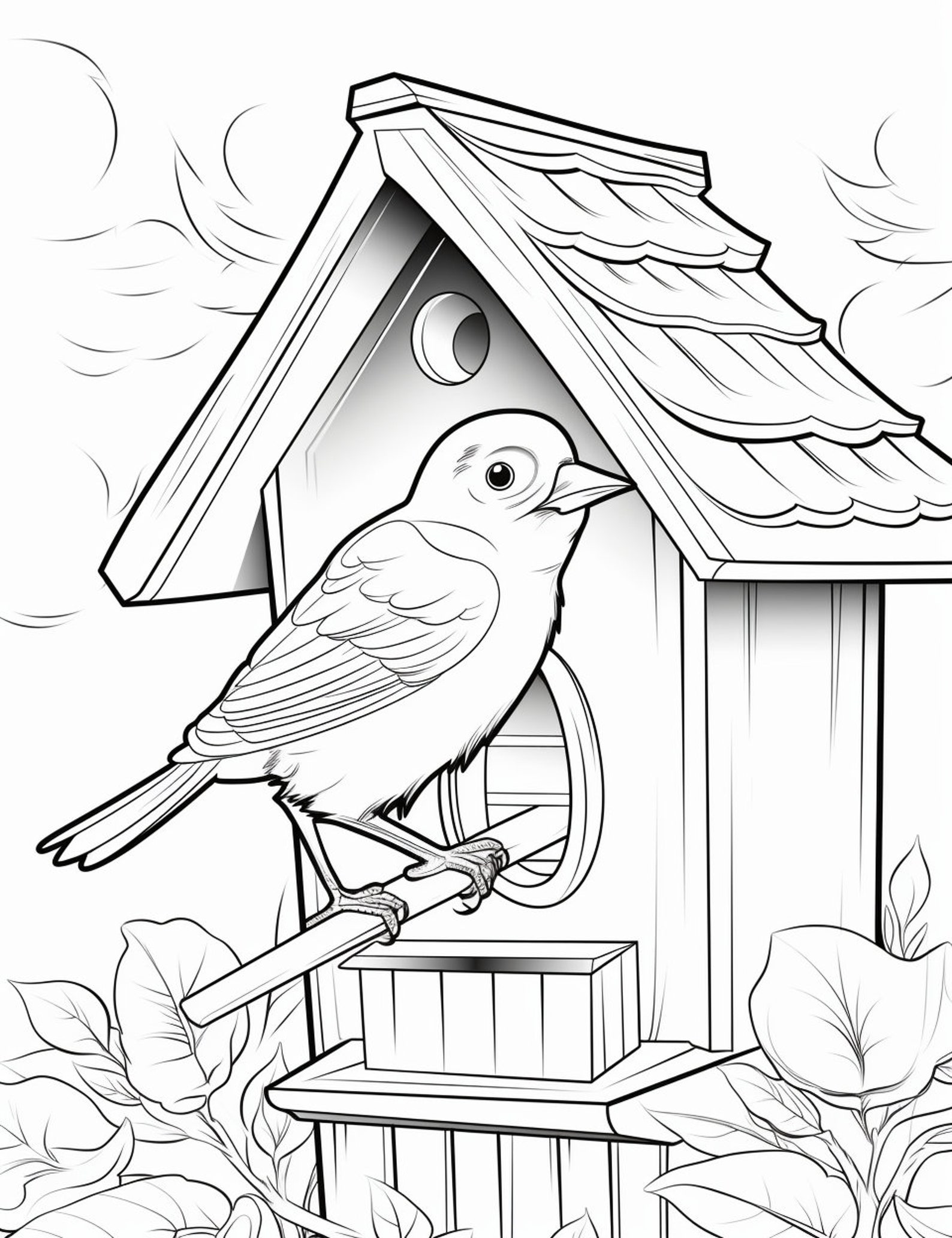 100 Bird Houses Coloring Pages + Bonus! Download Link With 291 Extra ...