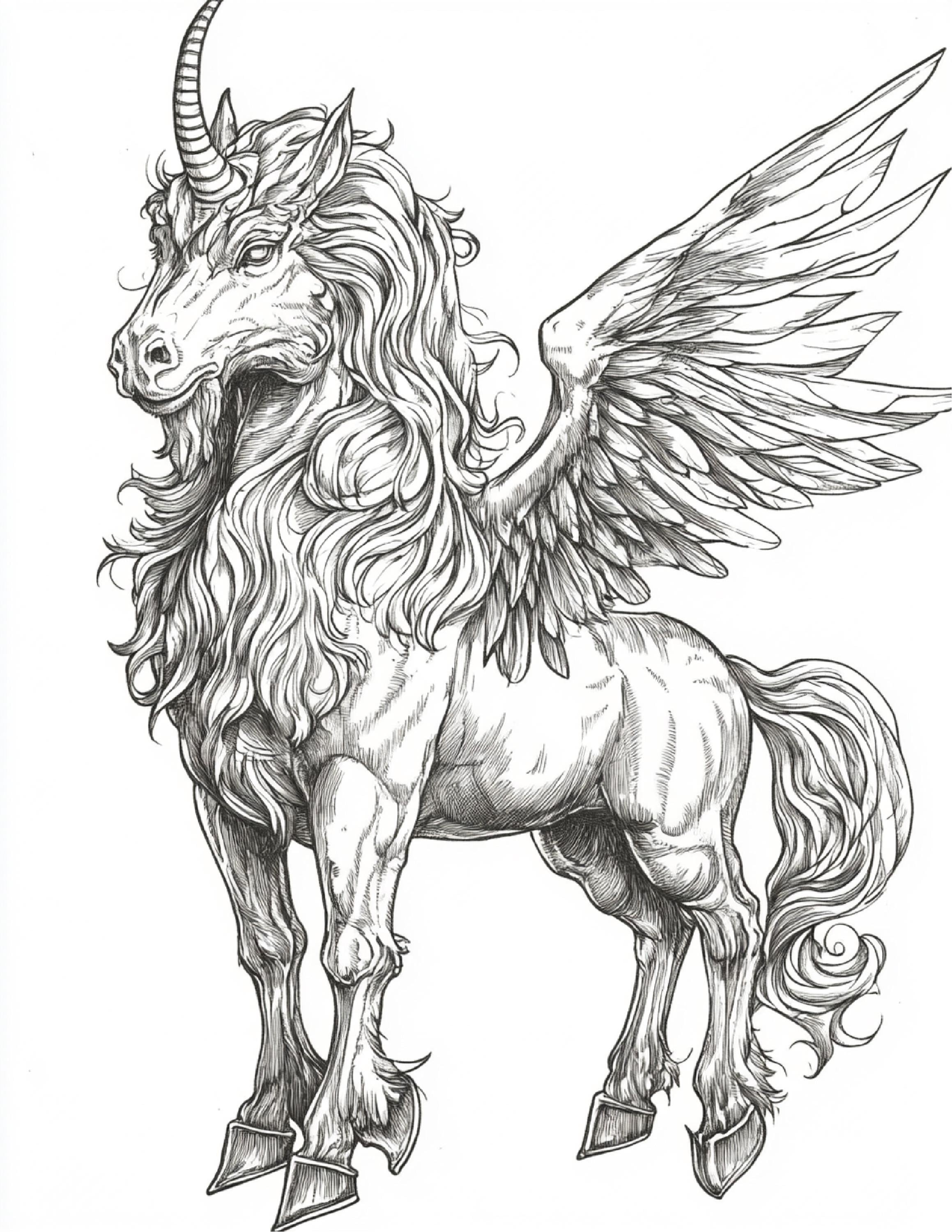 100 Animals and Mythical Creatures Coloring Pages PDF Vol 1 + 210 JPG ...