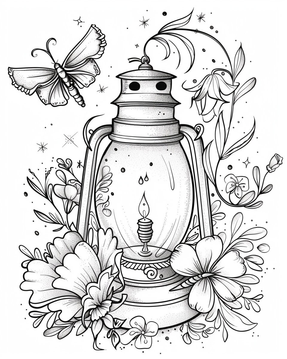 Enchanted Lanterns Coloring Book: Mystical Designs (PDF) - Etsy