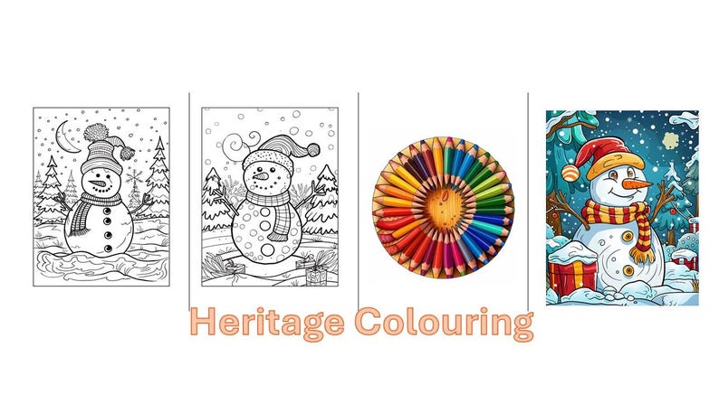 Winter Snowman Coloring Pages: 100 Fun Scenes (PDF & PNG) - Etsy