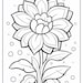 53 Easy Flower Coloring Pages Instant PDF Download Relaxing Floral ...
