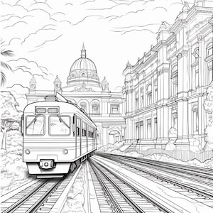 100 Travel Themed PDF Coloring Pages + 120 Bonus Pictures and JPG Links ...