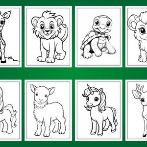 218 Cute Animals Coloring Book for Kids - Instant Digital Download, Fun ...