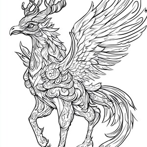 100 Animals & Mythical Creatures Coloring Pages | 250 JPG and PNG Files ...