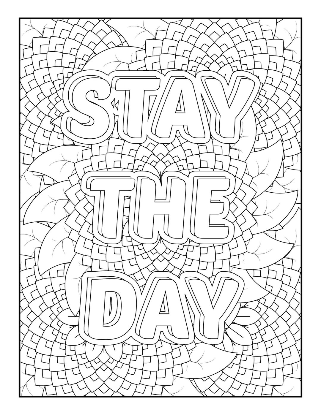 200+ Inspirational Coloring Pages - Stress Relief Pictures With Quotes ...