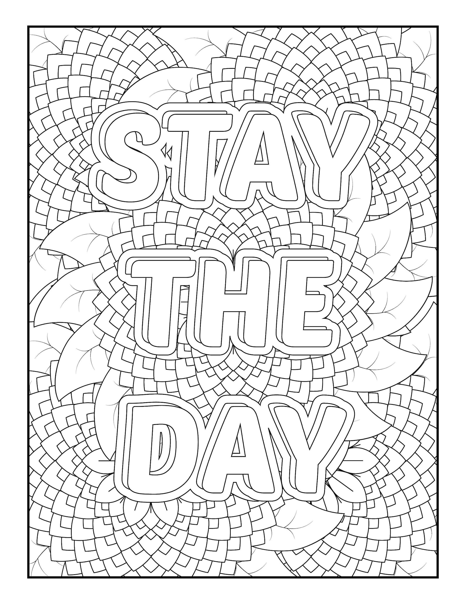 200+ Inspirational Coloring Pages - Stress Relief Pictures With Quotes ...