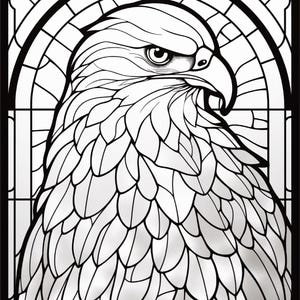 100 Stained Glass Animals Coloring Pages (PDF) - Etsy