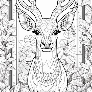 100 Stained Glass Animals Coloring Pages (PDF) - Etsy