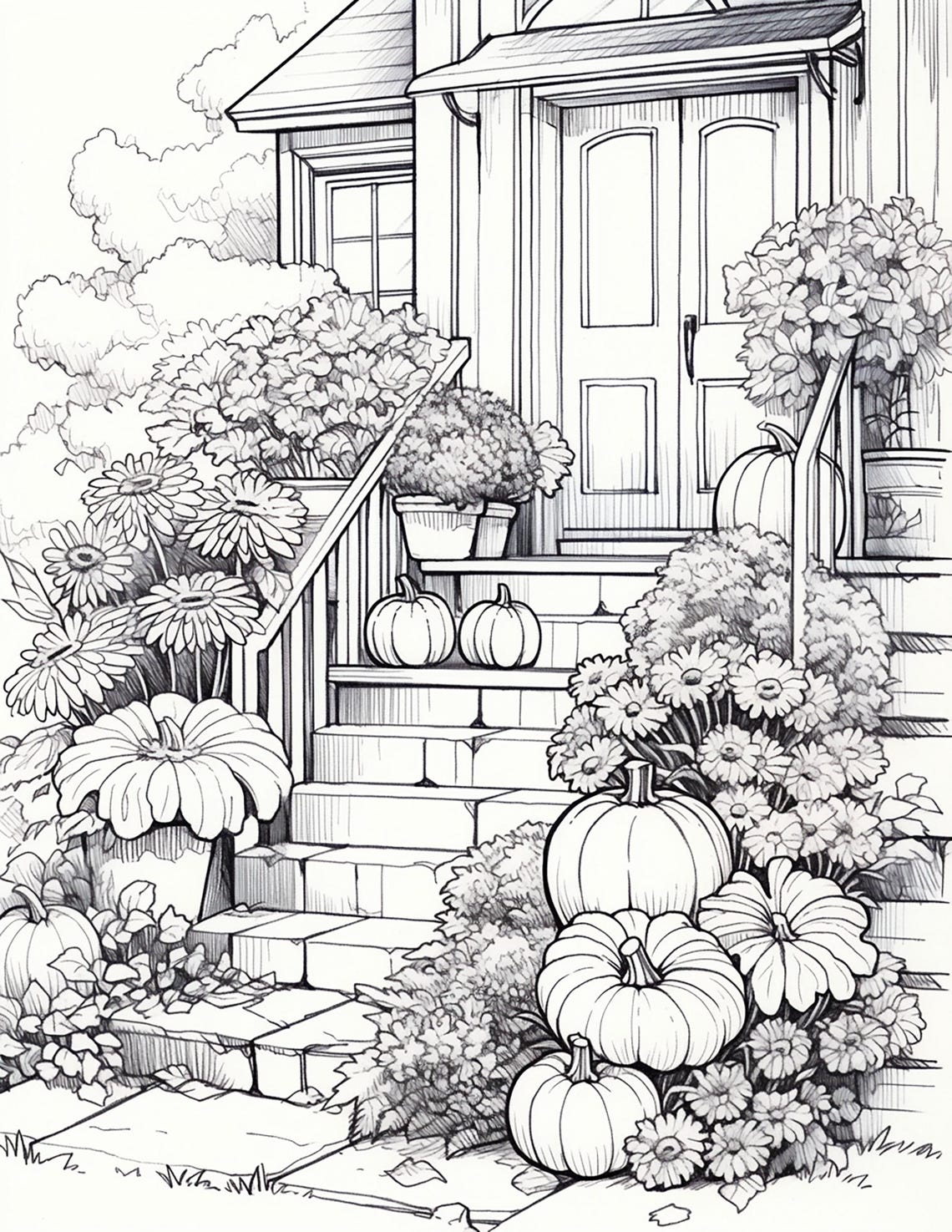 110 Cozy Autumn Coloring Pages | Instant Download PDF With Link to JPG ...