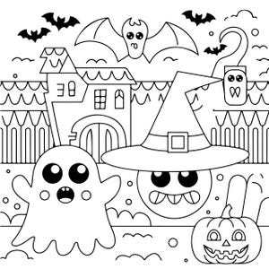 Spooky Cutie: Adorable Creepy Creatures in Cozy Hygge Moments Coloring ...