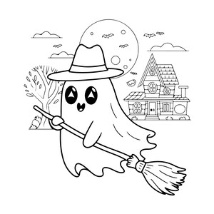 Spooky Cutie: Adorable Creepy Creatures in Cozy Hygge Moments Coloring ...
