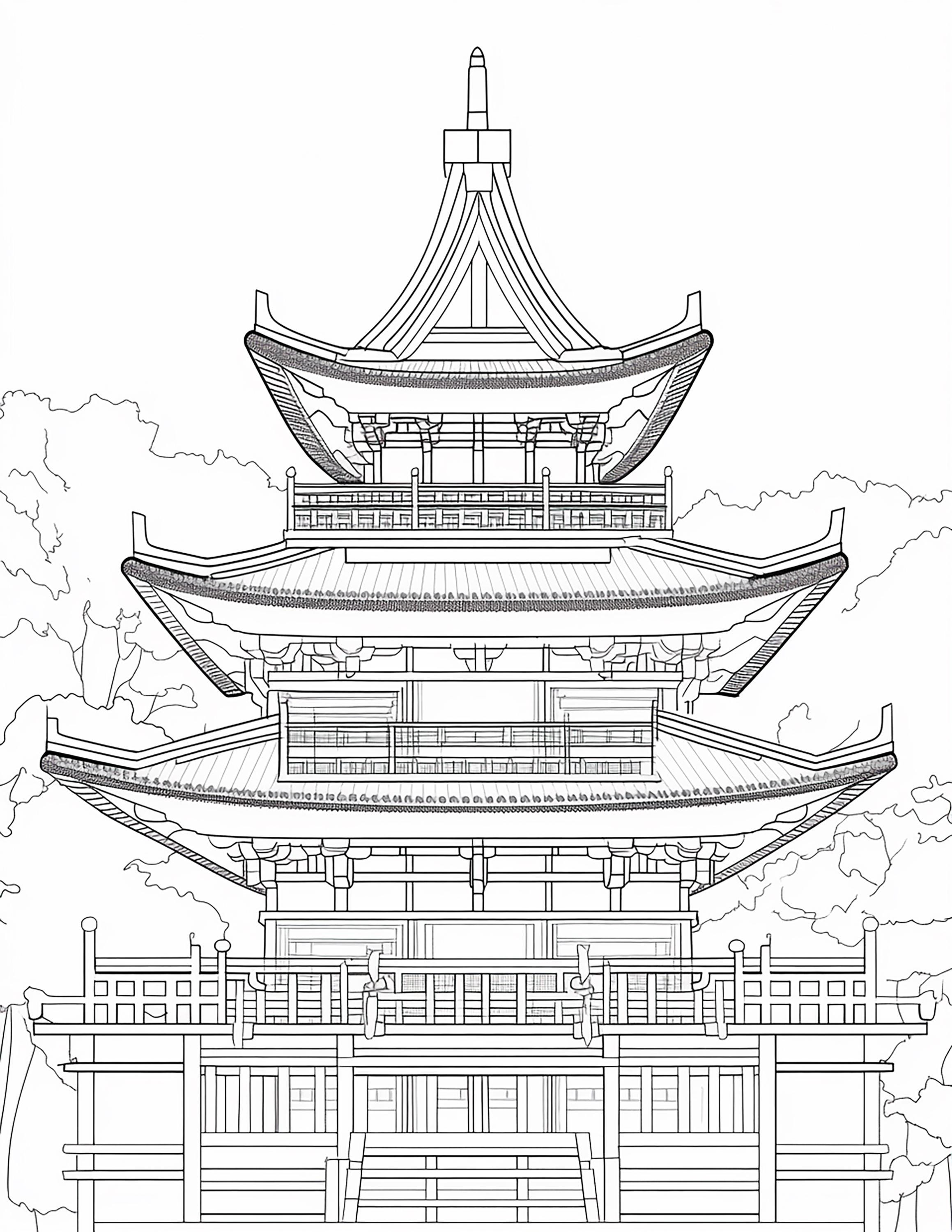 100 Ancient Japanese and Chinese Building Illustrations PDF Instant ...