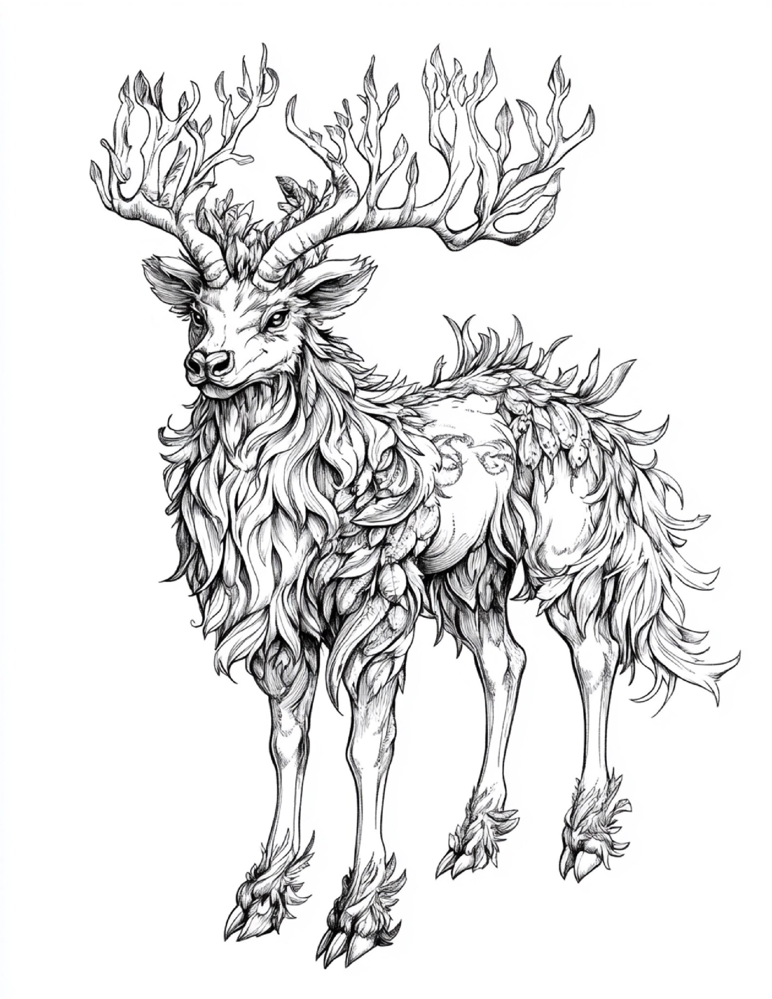 100 Animals & Mythical Creatures Coloring Pages | 250 JPG and PNG Files ...